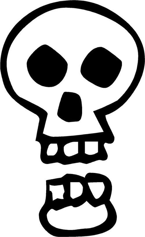 Open Mouth Skull Halloween Decals Trading Phrases