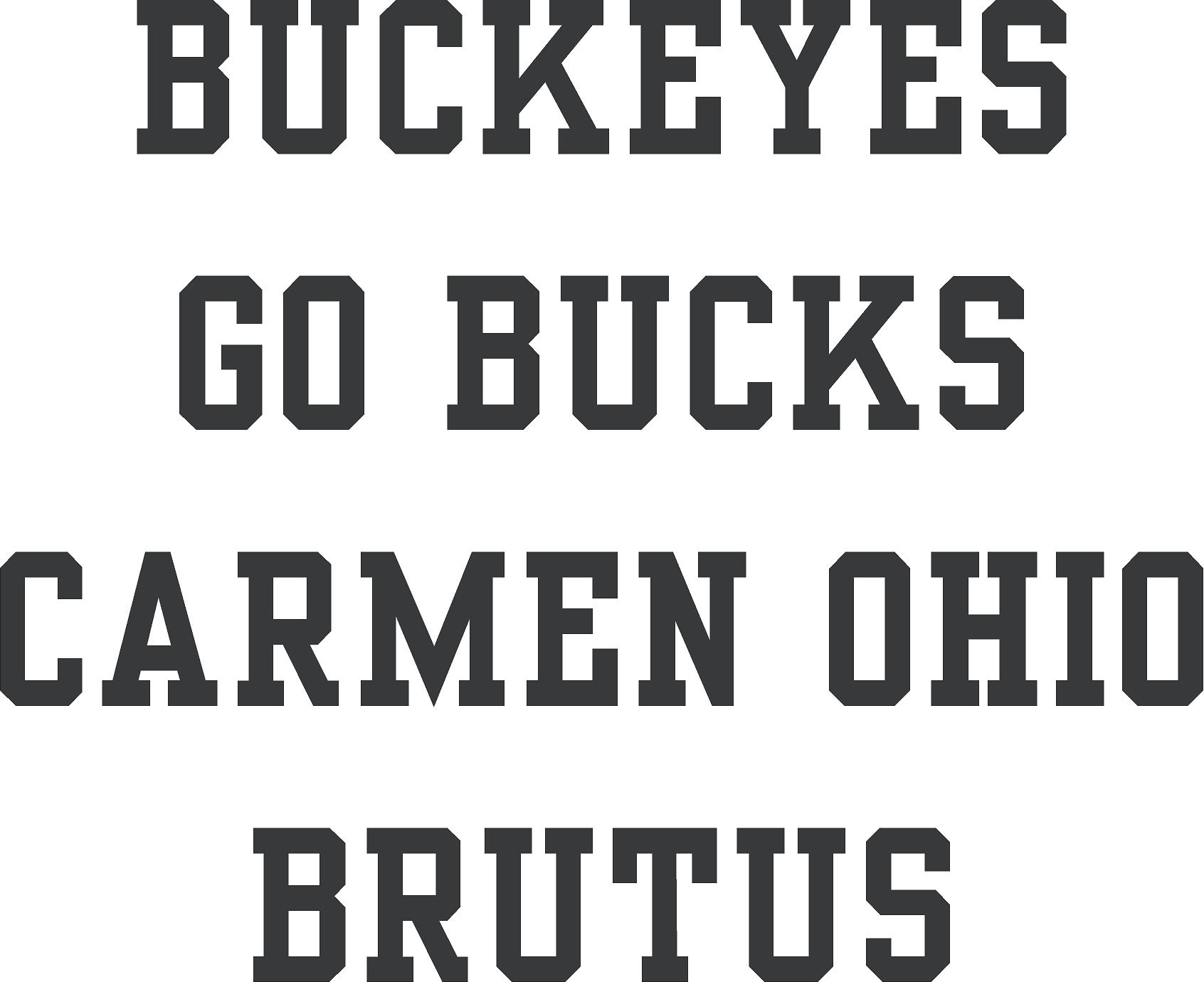 Buckeyes Black lettering - Trading Phrases