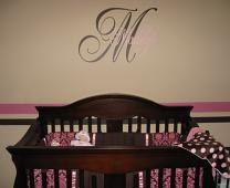 Fancy Script Name Monogram | Wall Decals - Trading Phrases