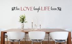 Love Life Live Laugh Learn | Wall Decals - Trading Phrases