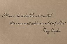Maya Angelou A Woman's Heart Wall Decals - Trading Phrases