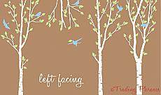 Budding Birch Tree Wall Decals - Trading Phrases