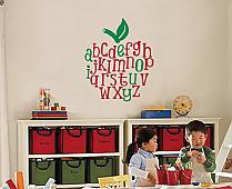 Apple Alphabet Wall Decal - Trading Phrases