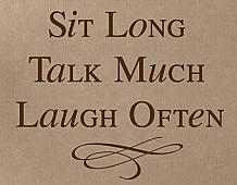 Sit Talk Laugh Wall Decal - Trading Phrases