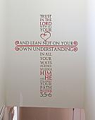 Proverbs Cross Wall Decal - Trading Phrases