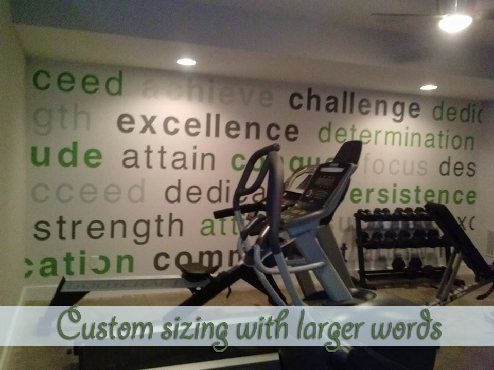 Exercise Room Wall Decal - Trading Phrases