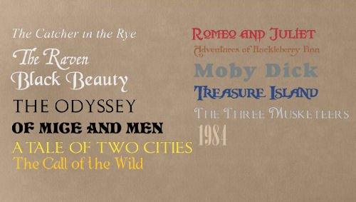 Multi-Color Book Titles Wall Decal - Trading Phrases